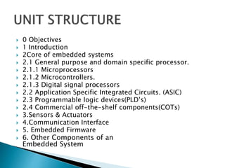 SYBSC IT SEM IV EMBEDDED SYSTEMS UNIT I Core of Embedded Systems | PPTX