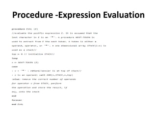 Unit I - Evaluation of expression | PPTX