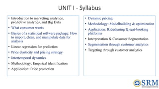 Unit I-Final MArketing analytics unit 1 ppt | PPTX