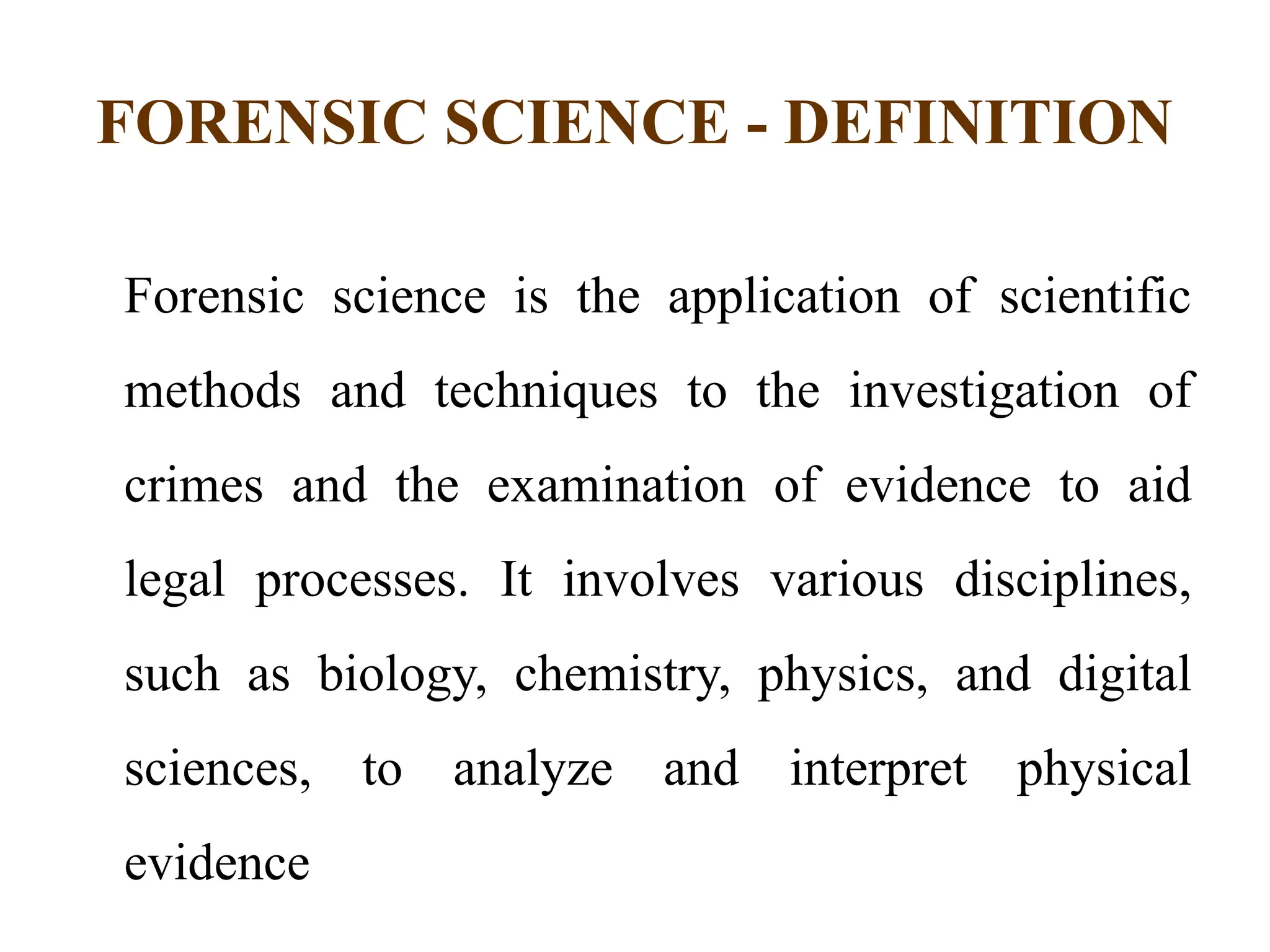 Forensic Science - B.Sc Nur sem syallbus | PPTX