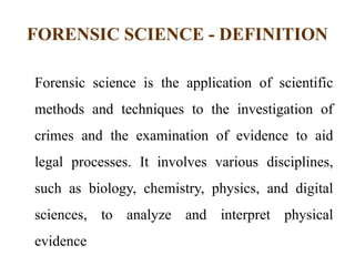 Forensic Science - B.Sc Nur sem syallbus | PPT
