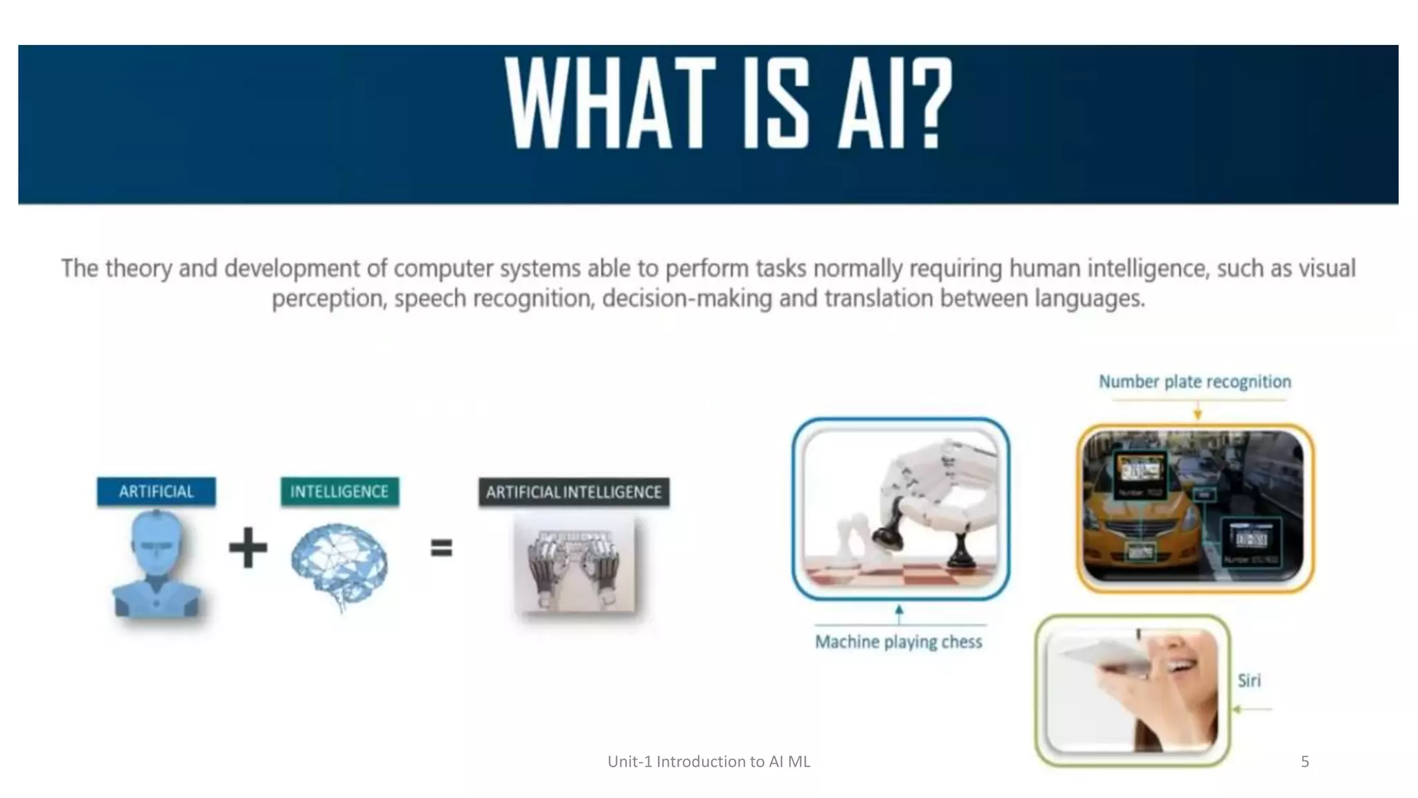 Unit i full ppt ai ml | PPTX
