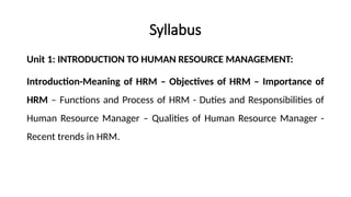 Unit I - HRM........................pptx