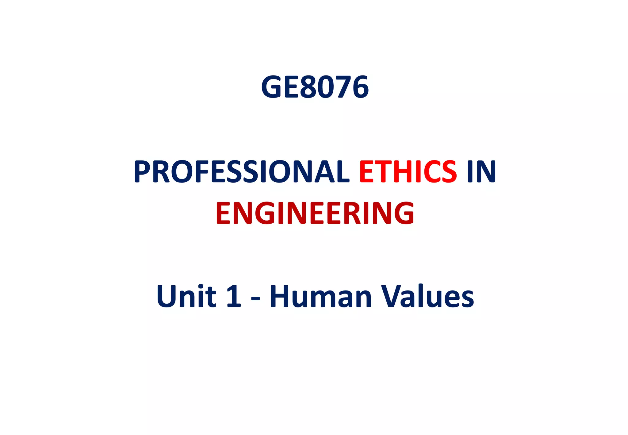 Unit I - Human Values.ppt