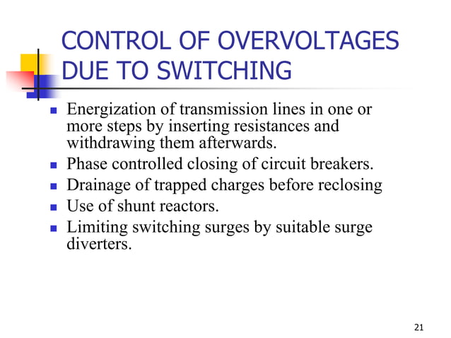 High Voltage Engineering- OVER VOLTAGES IN ELECTRICAL POWER SYSTEMS | PPT