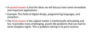 Introduction to Theory of computations:- | PPT