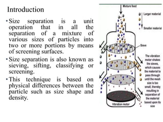 Pharmaceutical Engineering Unit I - III Size Separation.pptx