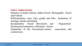 Unit I -Indian Society.pptx