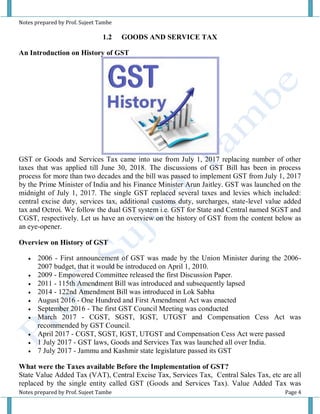 Indirect taxation GST UNIT 1 | PDF