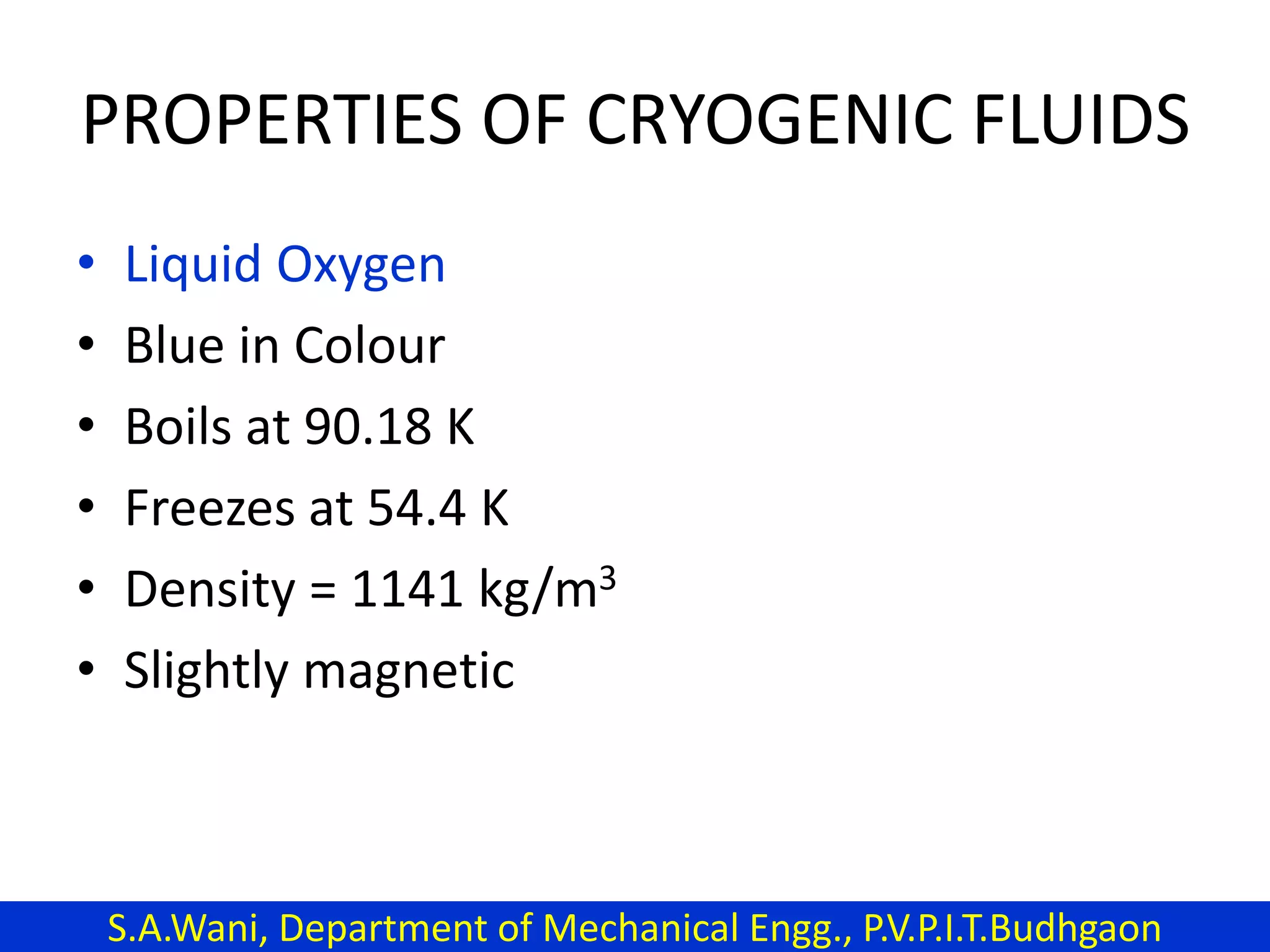 Unit i introduction to Cryogenics | PDF | Chemistry | Science