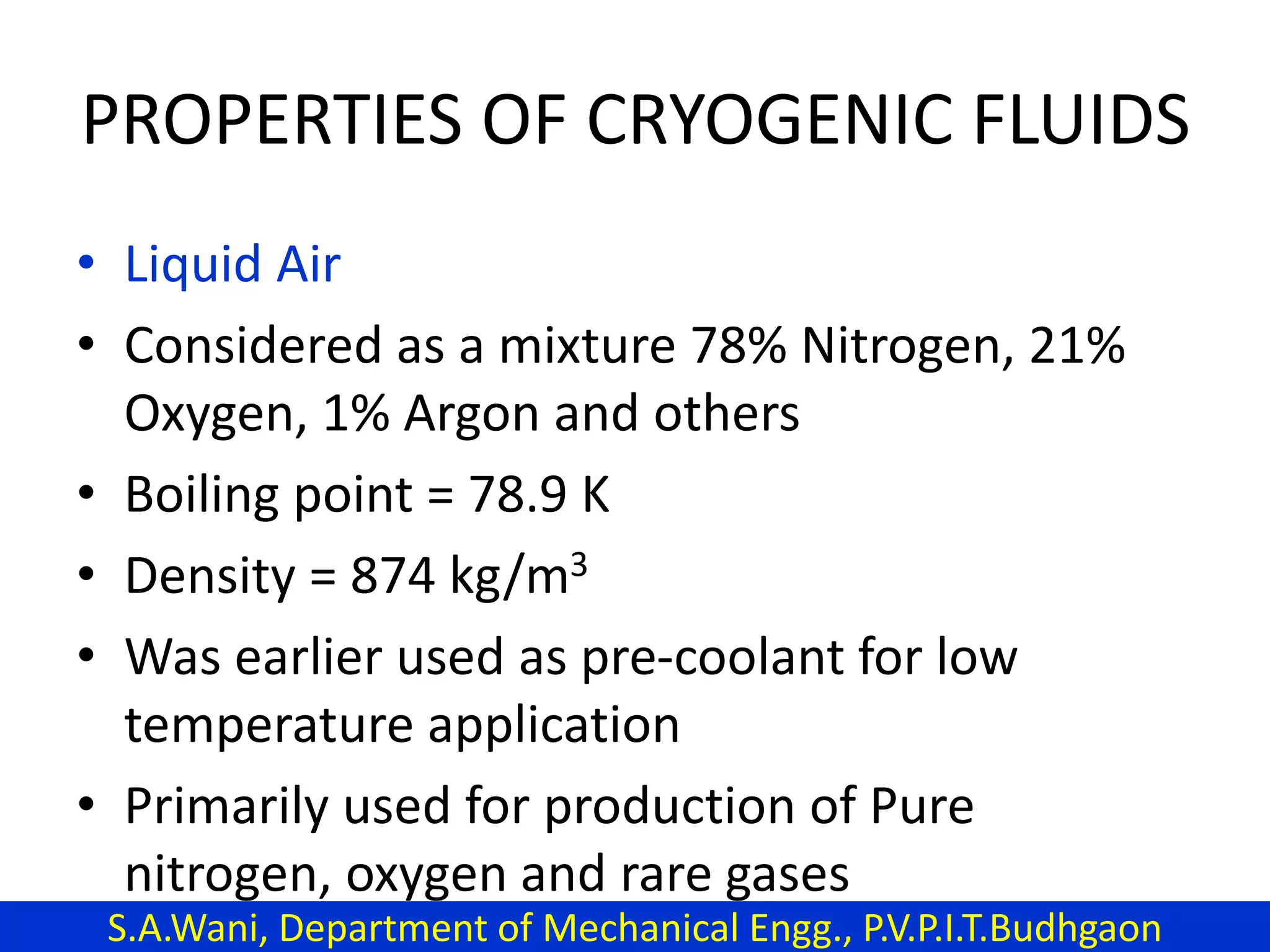 Unit i introduction to Cryogenics | PDF