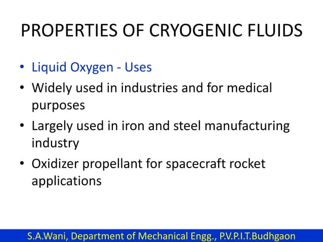 Unit i introduction to Cryogenics | PDF | Chemistry | Science
