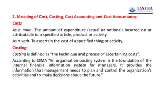 Introduction to Cost Accounting | PPTX | Business Accounting & Finance ...