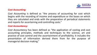 Introduction to Cost Accounting | PPTX | Business Accounting & Finance ...