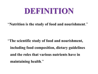 Introduction to Nutrition | PPTX