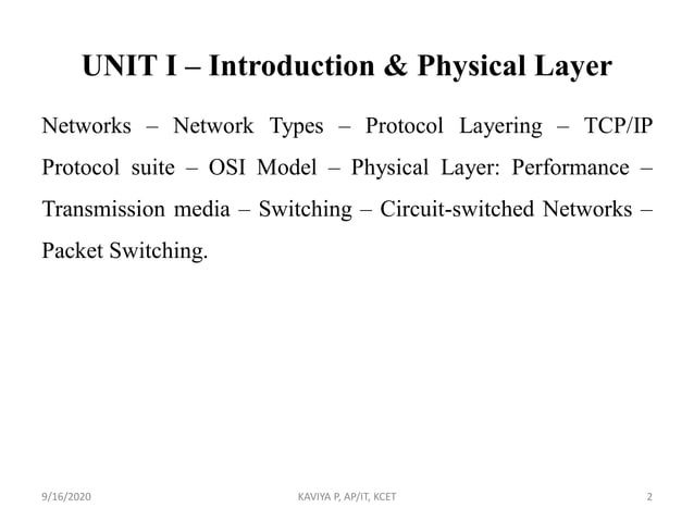 CS8591 Computer Networks - Unit I | PDF | Computer Networking | Computing