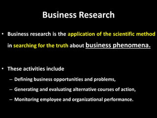 Unit i introduction to business research | PPTX | Business | Business ...