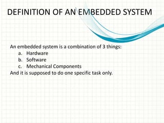 SYBSC IT SEM IV EMBEDDED SYSTEMS UNIT I Introduction to Embedded ...