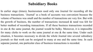 Ledger , Subsidiary Books in Financial Accounting | PPT