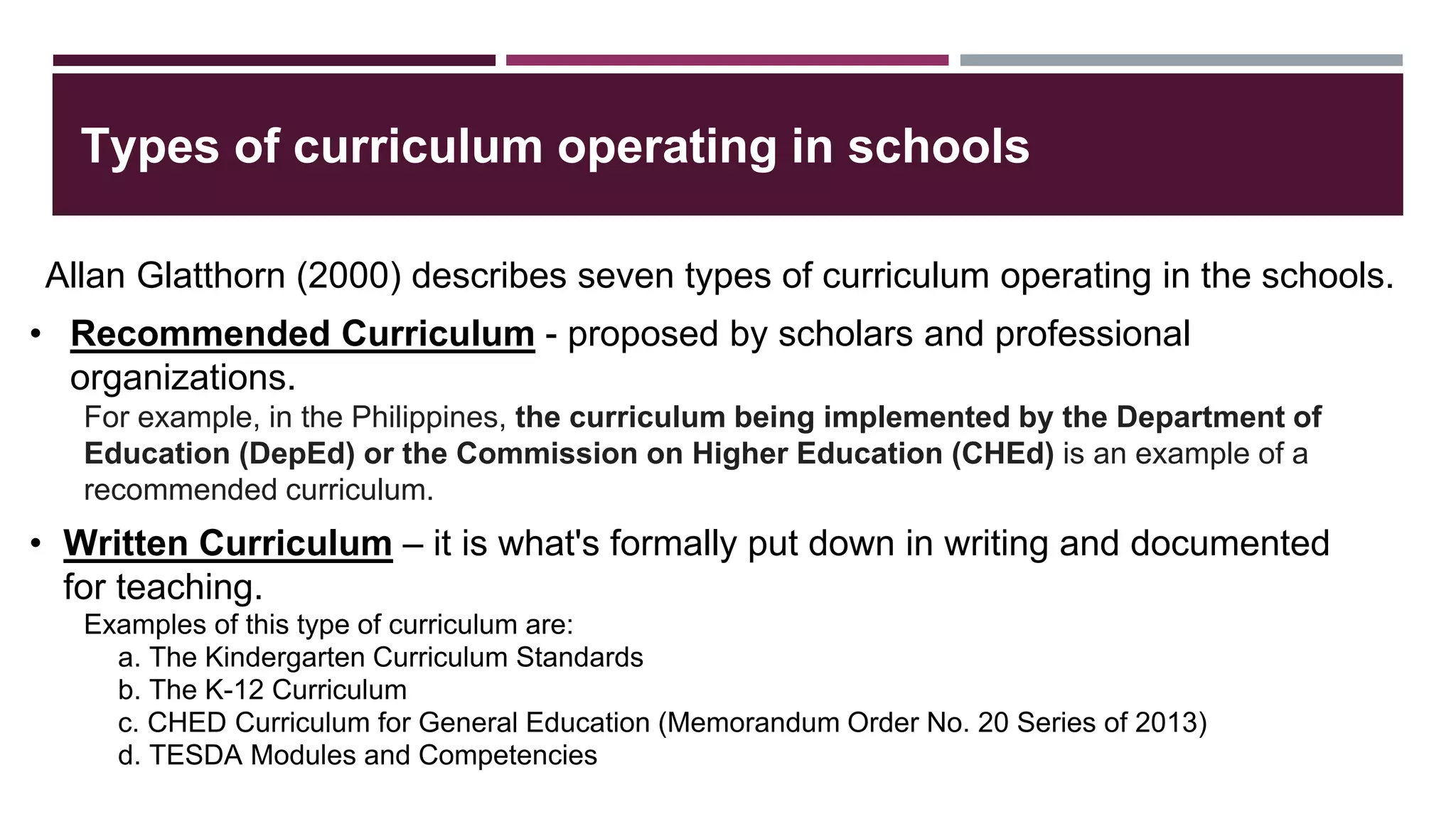 Unit I - Nature of the Curriculum.pptx