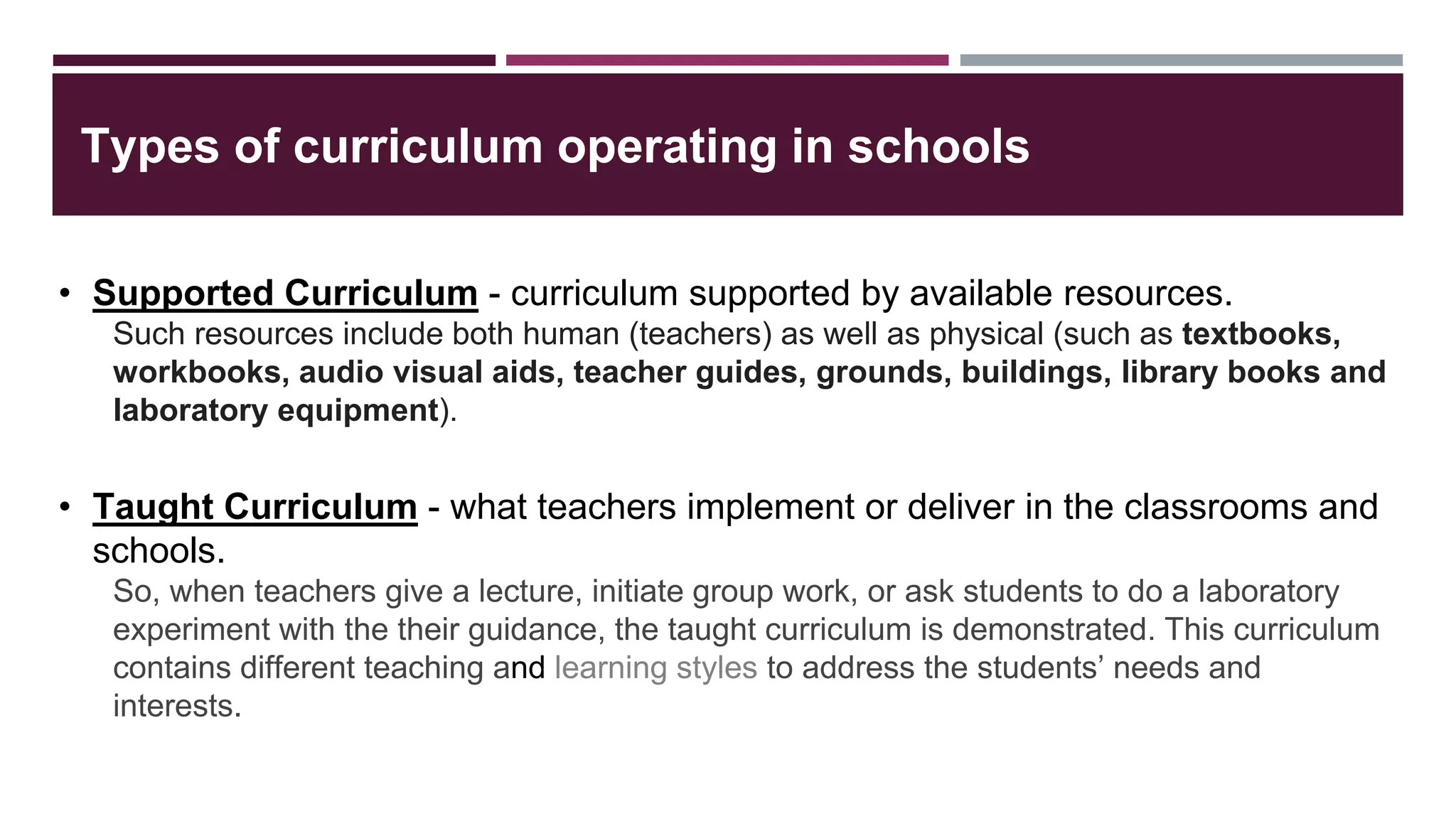 Unit I - Nature of the Curriculum.pptx