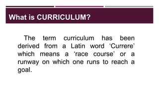 Unit I - Nature of the Curriculum.pptx