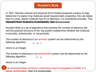 Aromatic Compounds Huckels Rule