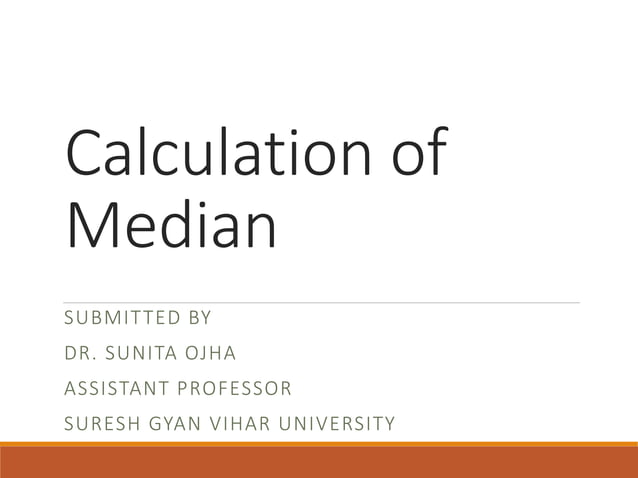 Calculation of Median | PPTX