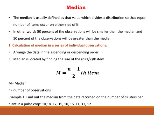 Calculation of Median | PPTX