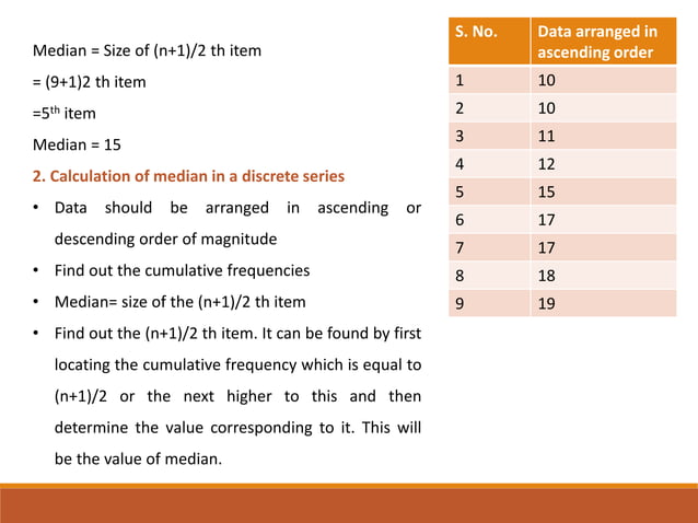 Calculation of Median | PPTX