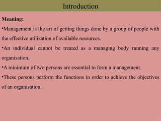 Unit I - PPT Introduction to Management I.pptx