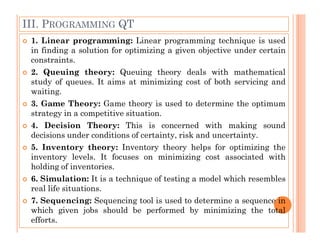 Quantitative Techniques: Introduction | PDF