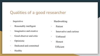 Unit I - Introduction to Research | PPTX