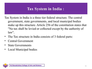 Introduction to Taxation System in India | PPTX