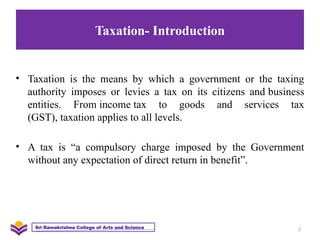 Introduction to Taxation System in India | PPTX