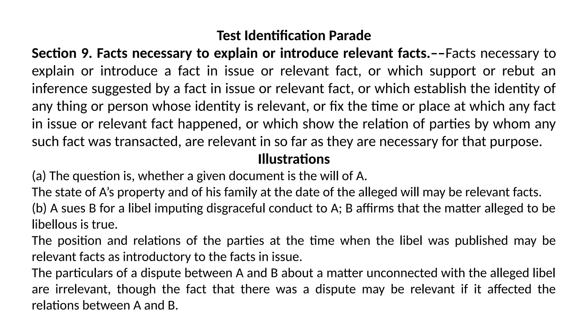 Unit I - Test Identification Parade.pptx