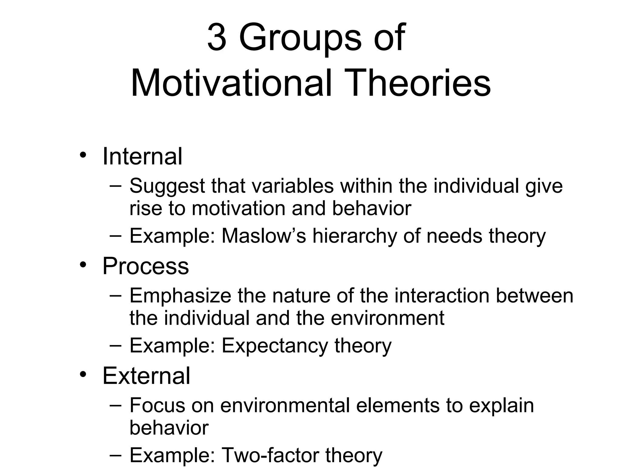 Unit i theories of motivation | PPS