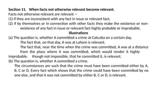 Unit I - Law of Evidence - Theory of Relavancy.pptx