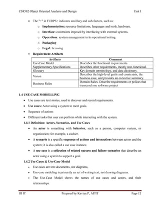CS8592 Object Oriented Analysis & Design - UNIT I | PDF