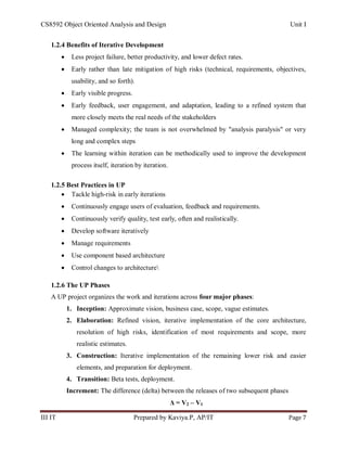 CS8592 Object Oriented Analysis & Design - UNIT I | PDF