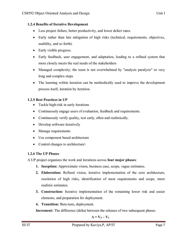 CS8592 Object Oriented Analysis & Design - UNIT I | PDF CS8592 Object Oriented Analysis & Design - UNIT I | PDF