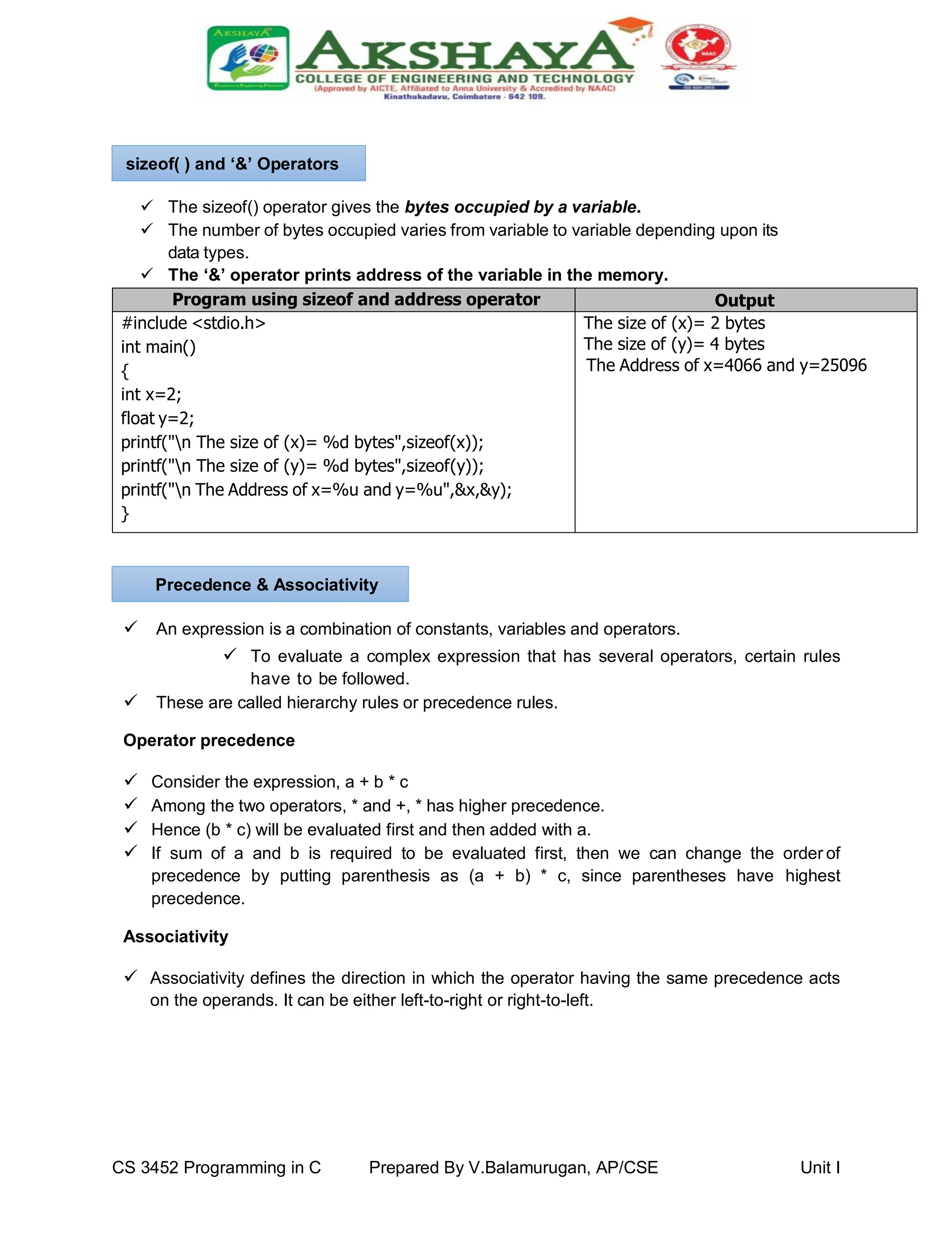 CS 3251 Programming in c all unit notes pdf | PDF