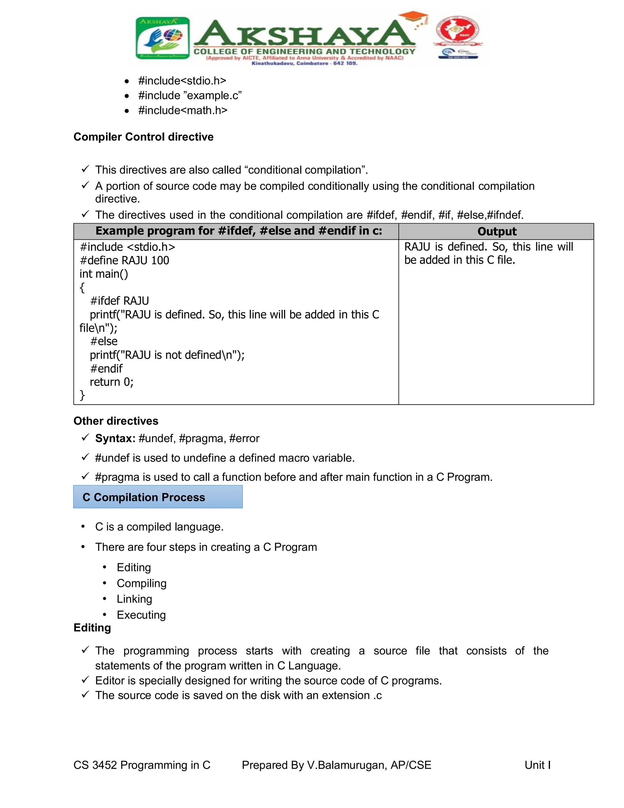 CS 3251 Programming in c all unit notes pdf | PDF