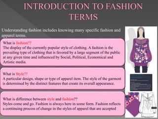 Unit i (1) introduction of fashion terms | PPTX