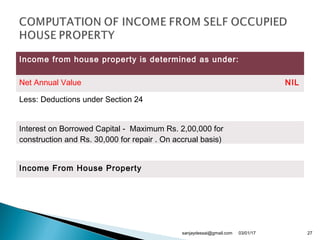 Computation of Income from House property | PPT