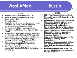 Unit I And Ii Comparison | PPT