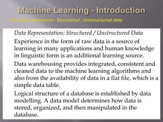 Unit I and II Machine Learning MCA CREC.pptx