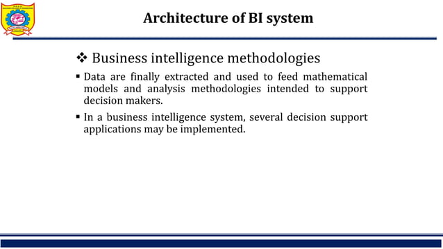 Unit I Architecture of BI system.pdf | Databases | Computer Software ...