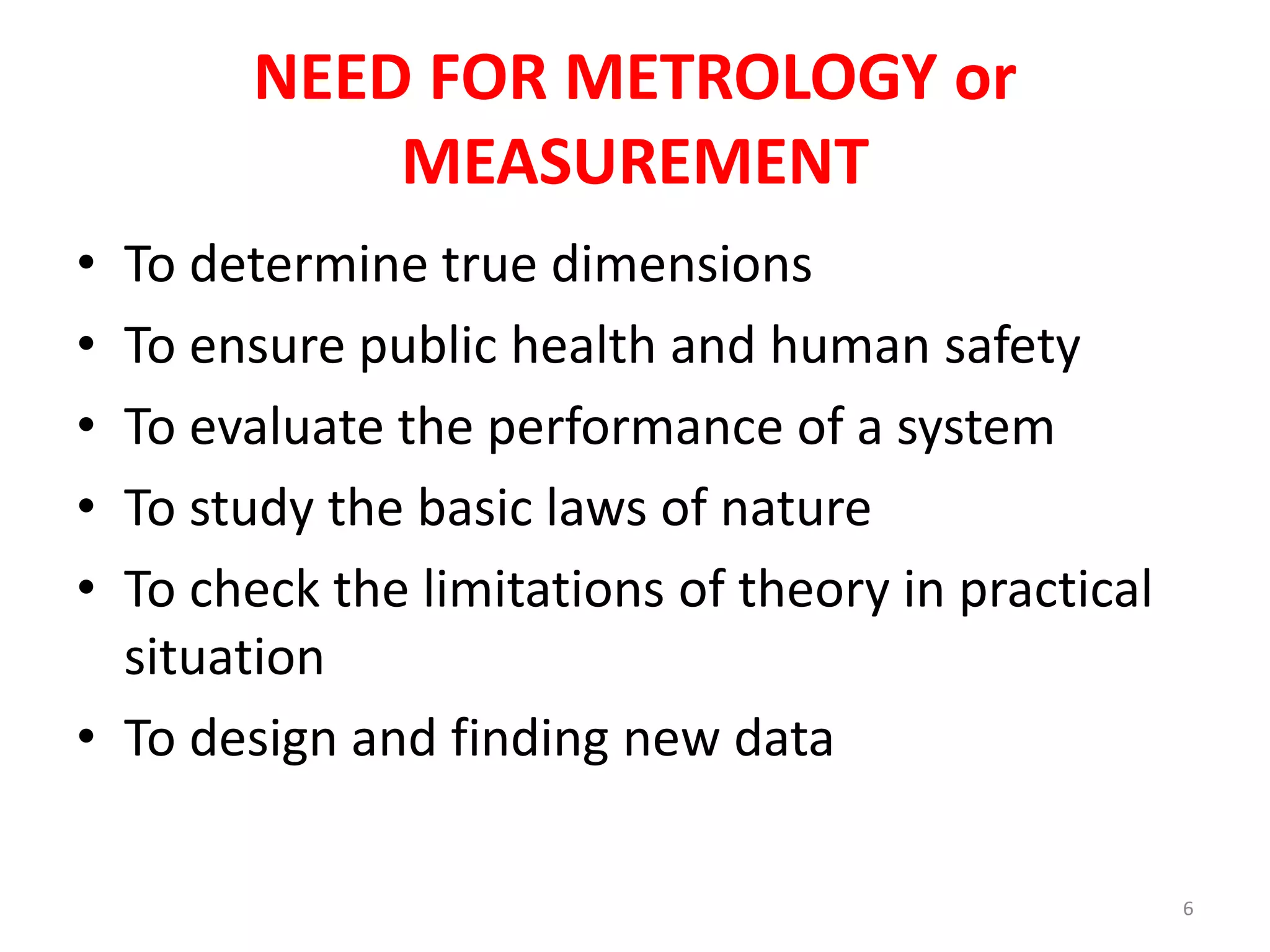 UNIT 1 BASICS OF METRO LOGY | PPTX
