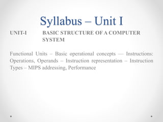 Basic Structure of a Computer System | PPTX